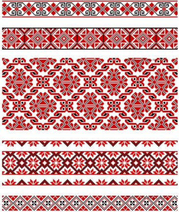 Beautiful National Dress Patterns 02 Vector (EPS) (1.01 MB) - WooVector