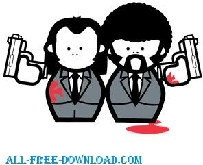 Free Pulp Fiction Cartoon Vector Image (SVG) (8.98 KB) - WooVector