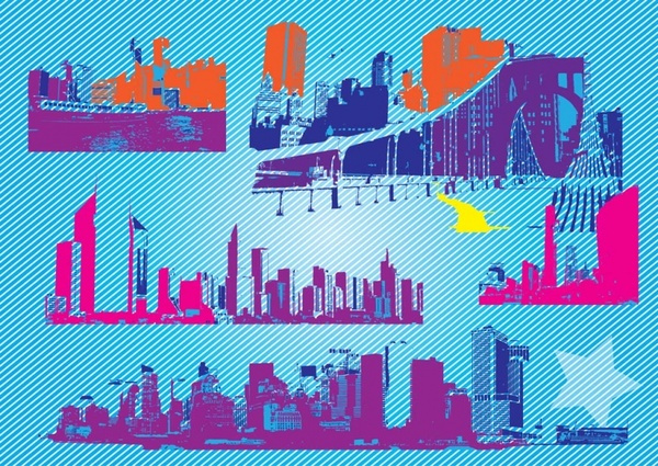 Free City Vector Graphics (AI & EPS) (3.56 MB) - WooVector
