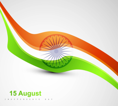 Indian Flag Stylish Tricolor Wave Vector (AI & EPS) (1.44 MB) - WooVector