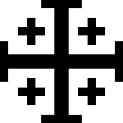Jerusalem Cross With Cross Potent (or Crusaders' Cross), A Symbol Of ...
