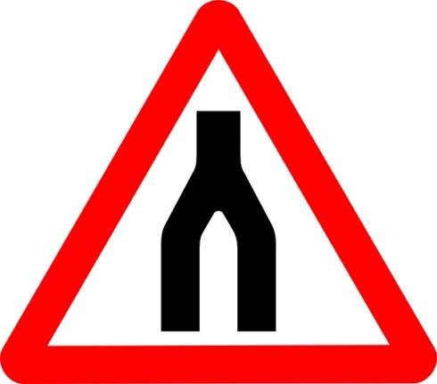Road Signs Road Split Merge Clip Art (SVG & ODG) (35.70 KB) - WooVector